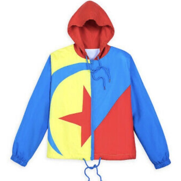 Disney | Jackets & Coats | Disney Pixar Logo Luxo Ball Colorblock Zip ...
